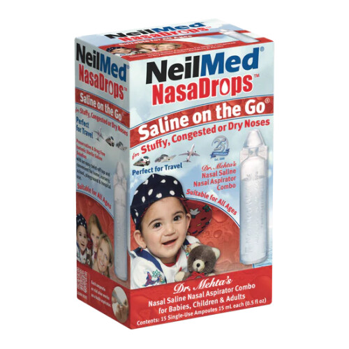 Neilmed NasaDrops Saline On The Go 15ml x 15s - healthybeauty365